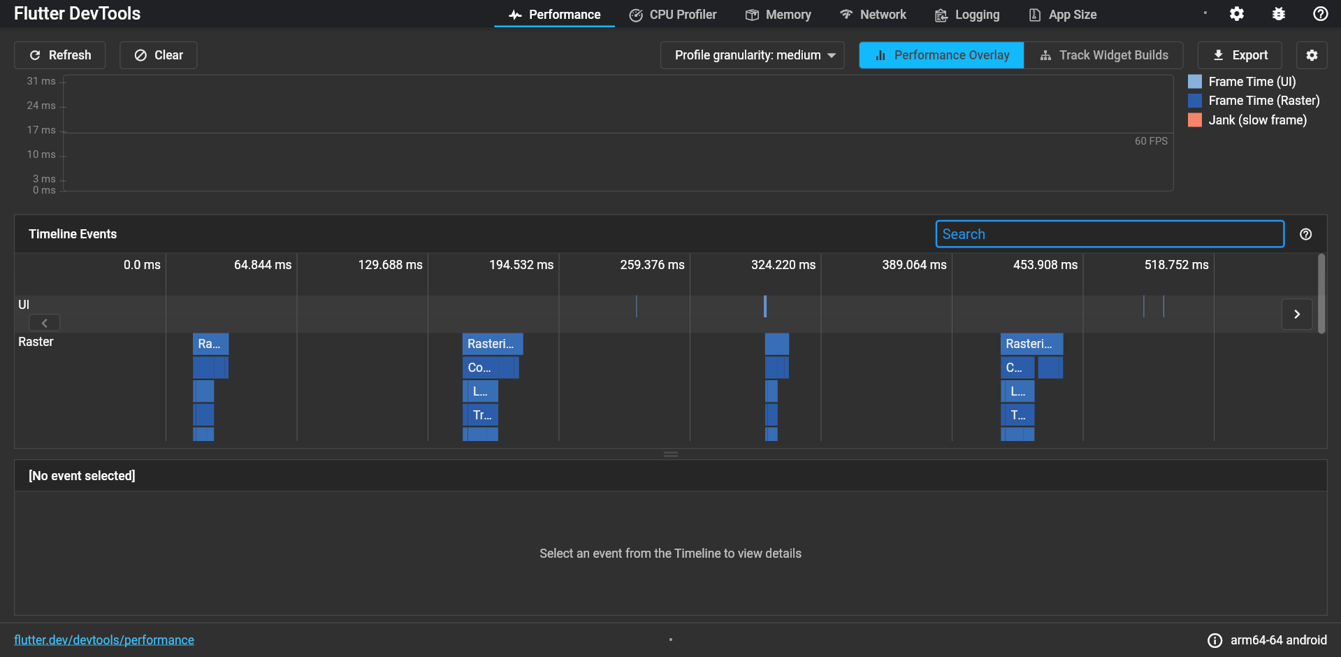 Empty frame chart · Issue #3288 · flutter/devtools · GitHub