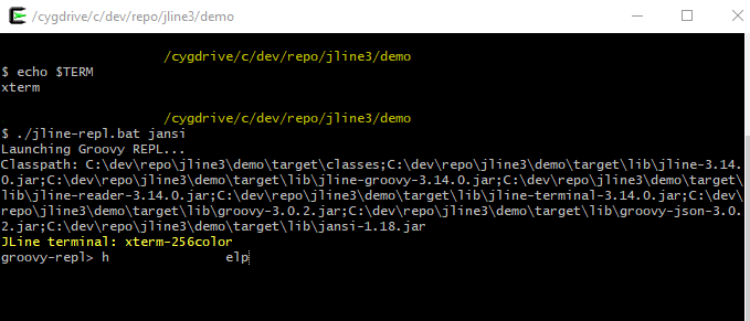 JLine3 interactive mode does not work in cygwin · Issue #520 · jline/jline3 · GitHub