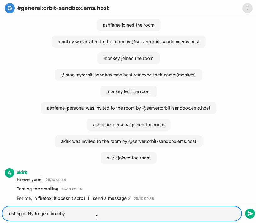 Sending a message does not automatically scroll to it in the timeline · Issue #82 · Automattic ...