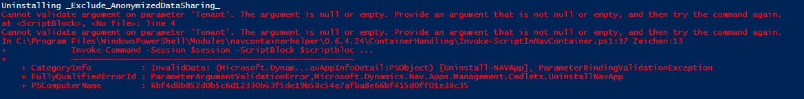 Clean-BCContainerDatabase: Error with current BCMaster · Issue #863 · microsoft ...