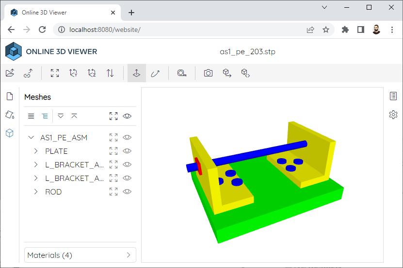 Show assembly structure of step files · Issue #265 · kovacsv/Online3DViewer · GitHub