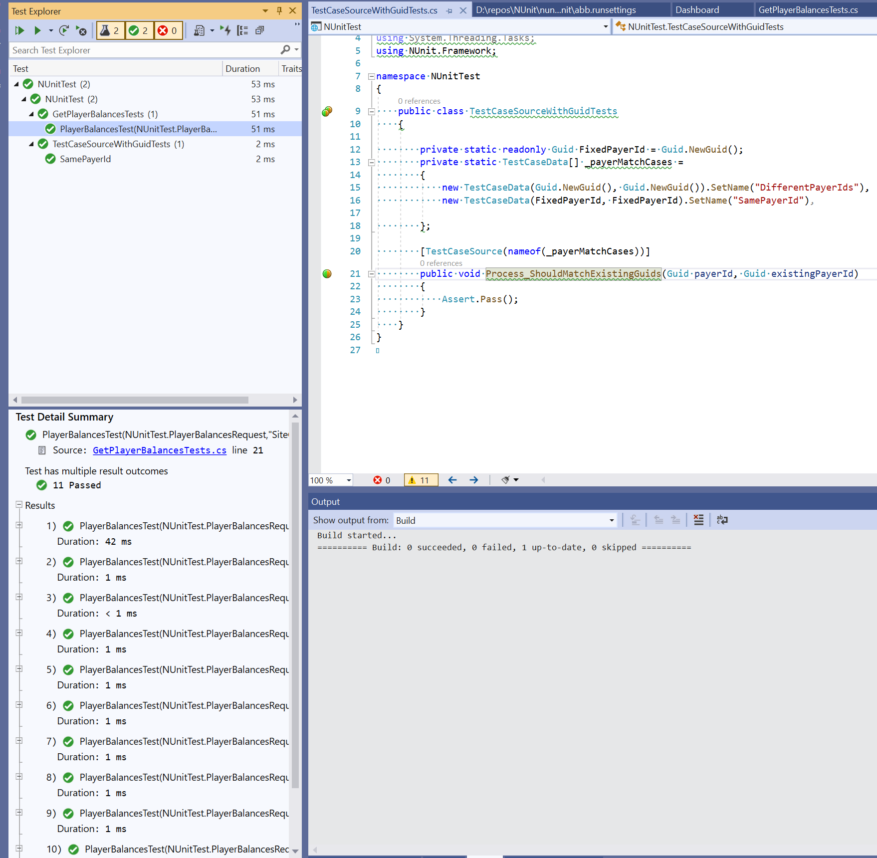 Test cases are skipped with TestCaseSource under Visual Studio 2019 ...