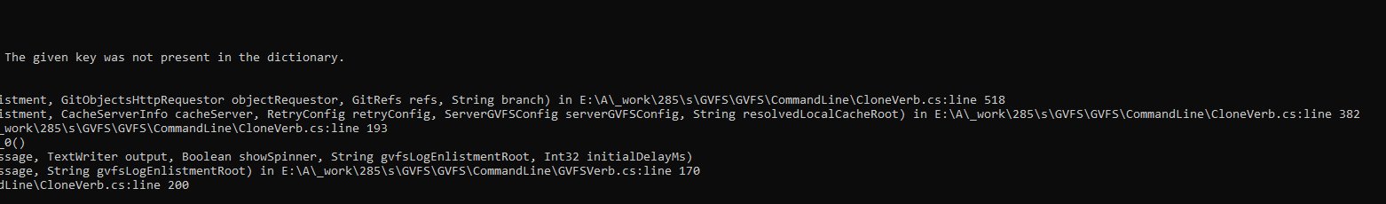 Clone to specified folder crashes · Issue #440 · microsoft/VFSForGit · GitHub