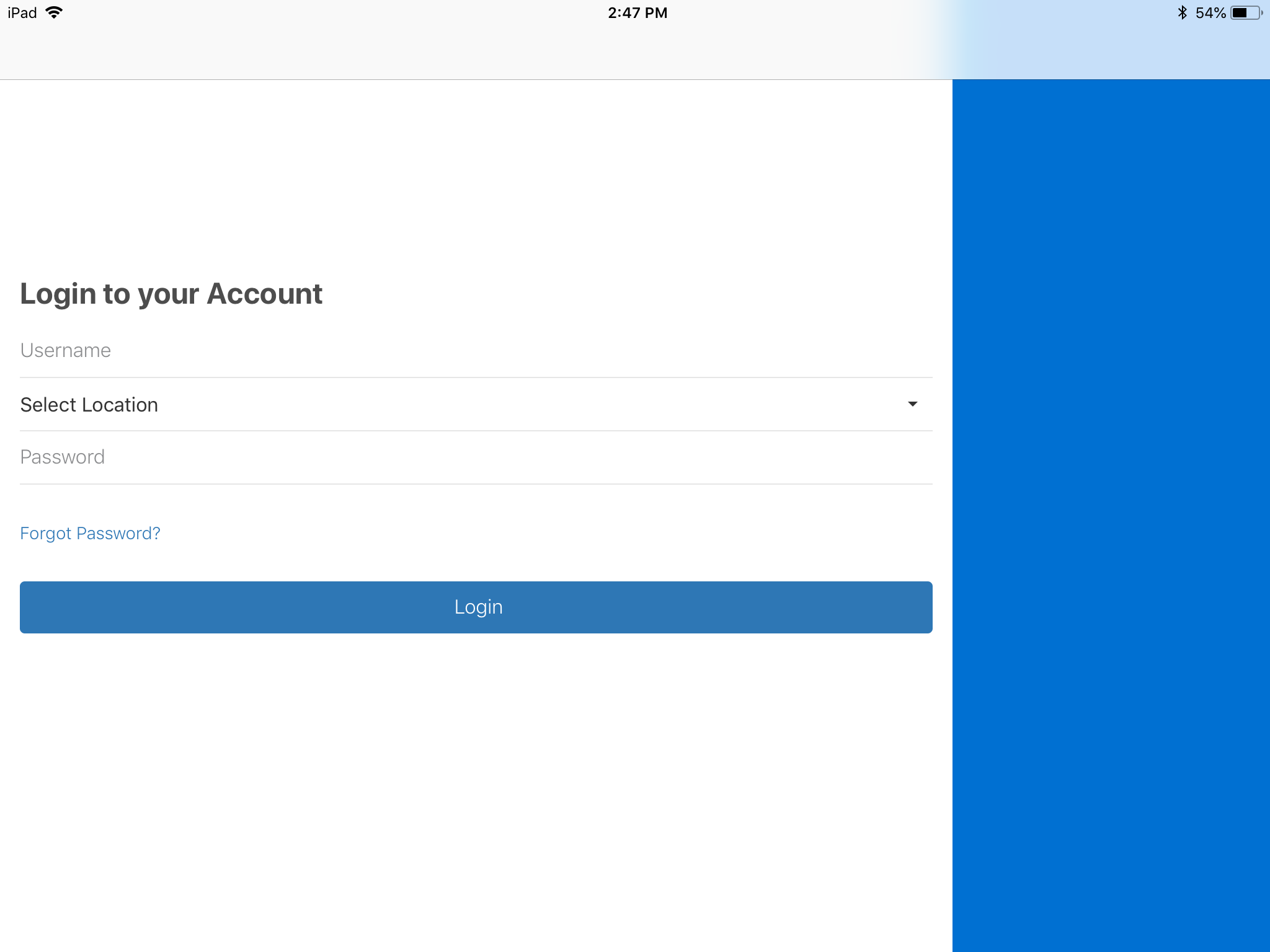 Login view controller in landscape mode doesn't fill screen · Issue ...