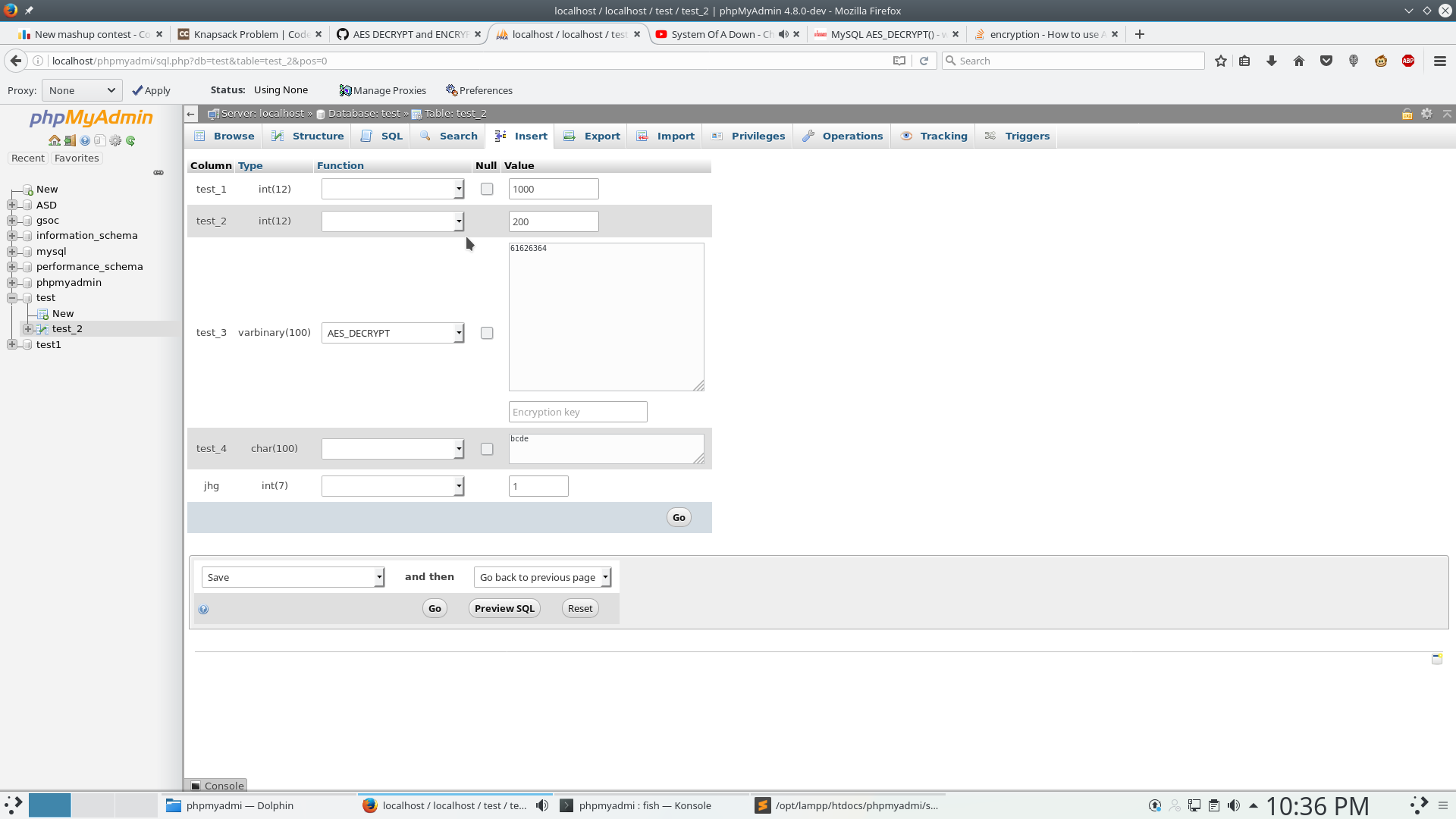AES DECRYPT and ENCRYPT in edit view not working · Issue #14026 · phpmyadmin/phpmyadmin · GitHub
