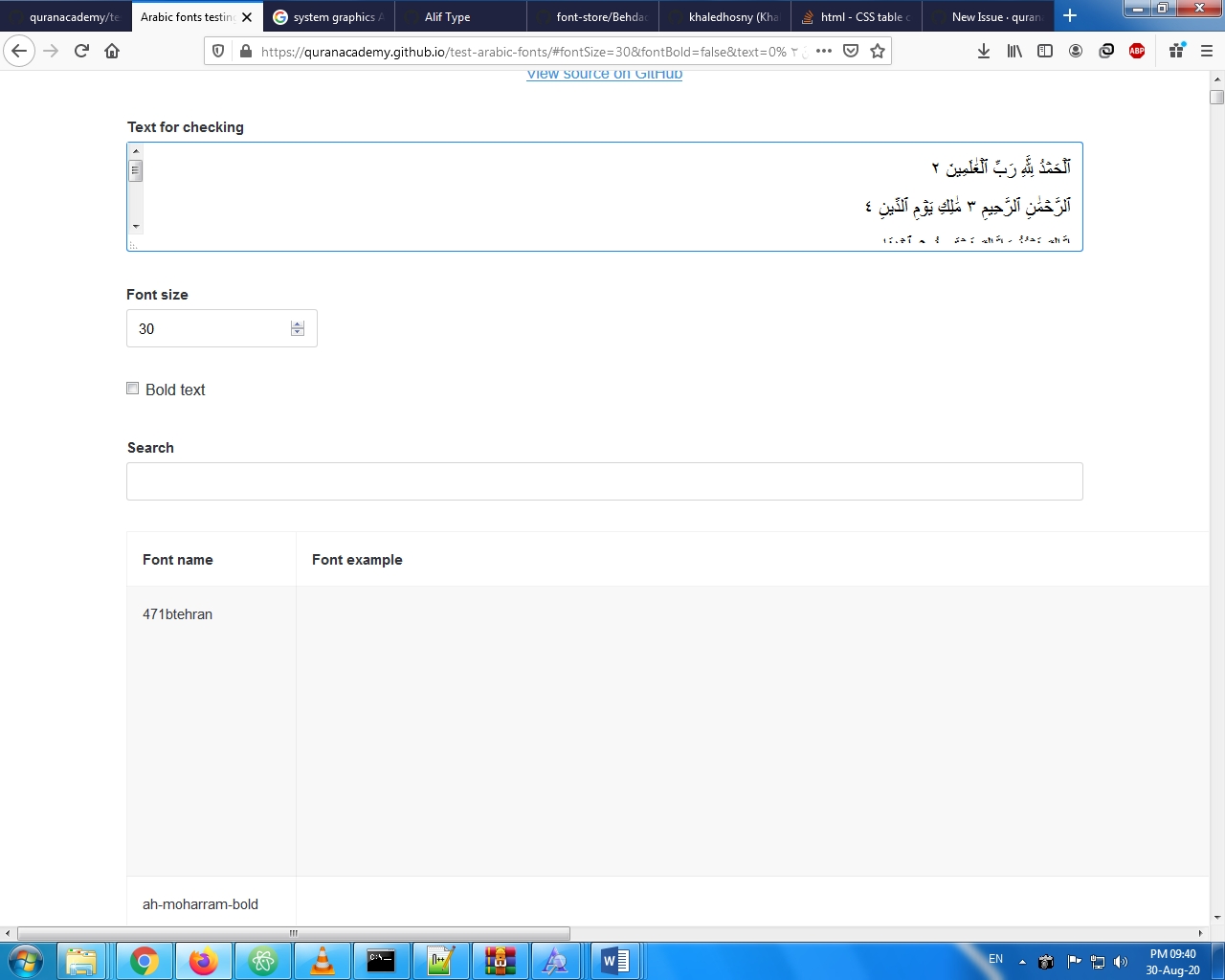 Arabic text slides to the right side · Issue #2 · quranacademy/test ...