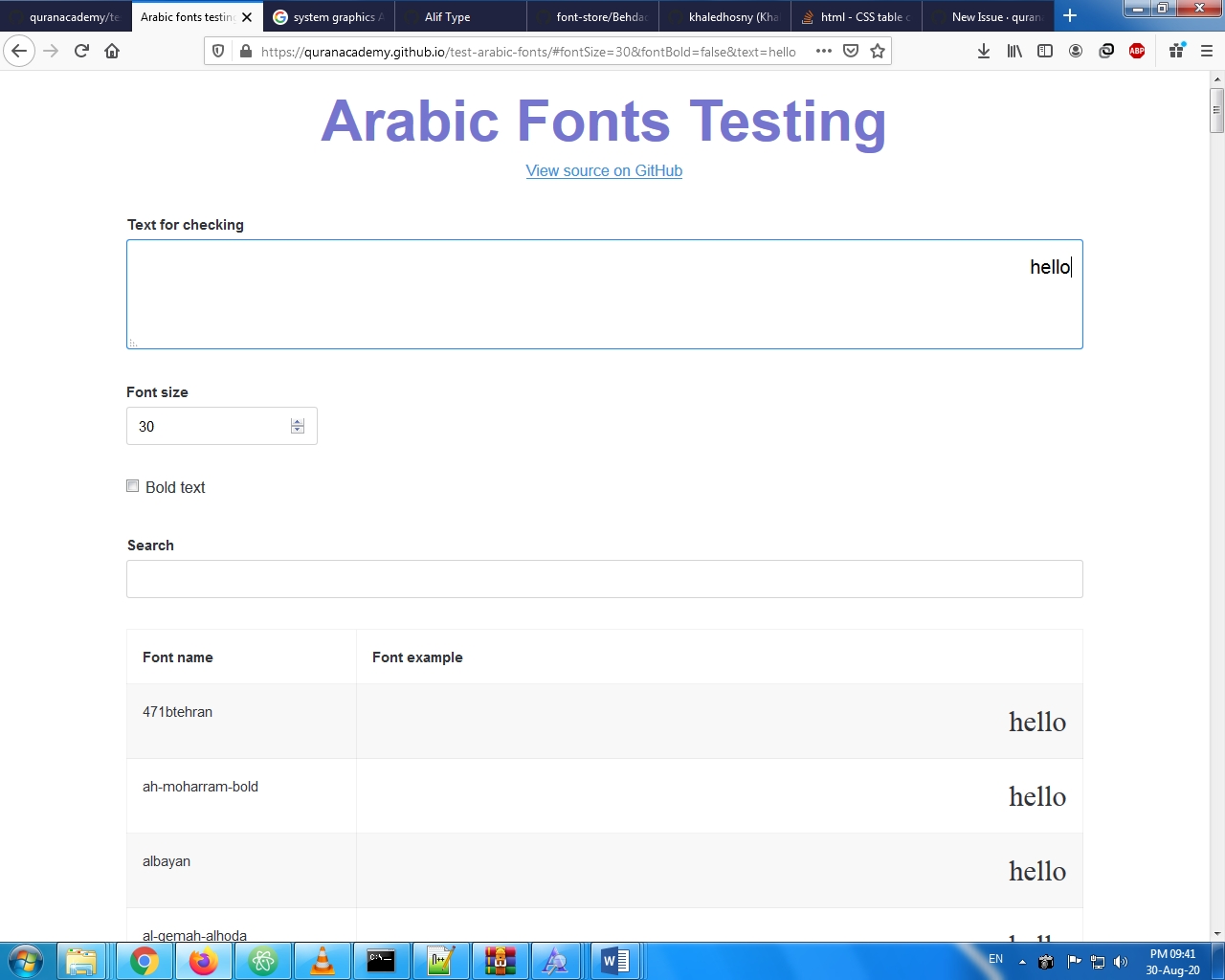 Arabic text slides to the right side · Issue #2 · quranacademy/test ...