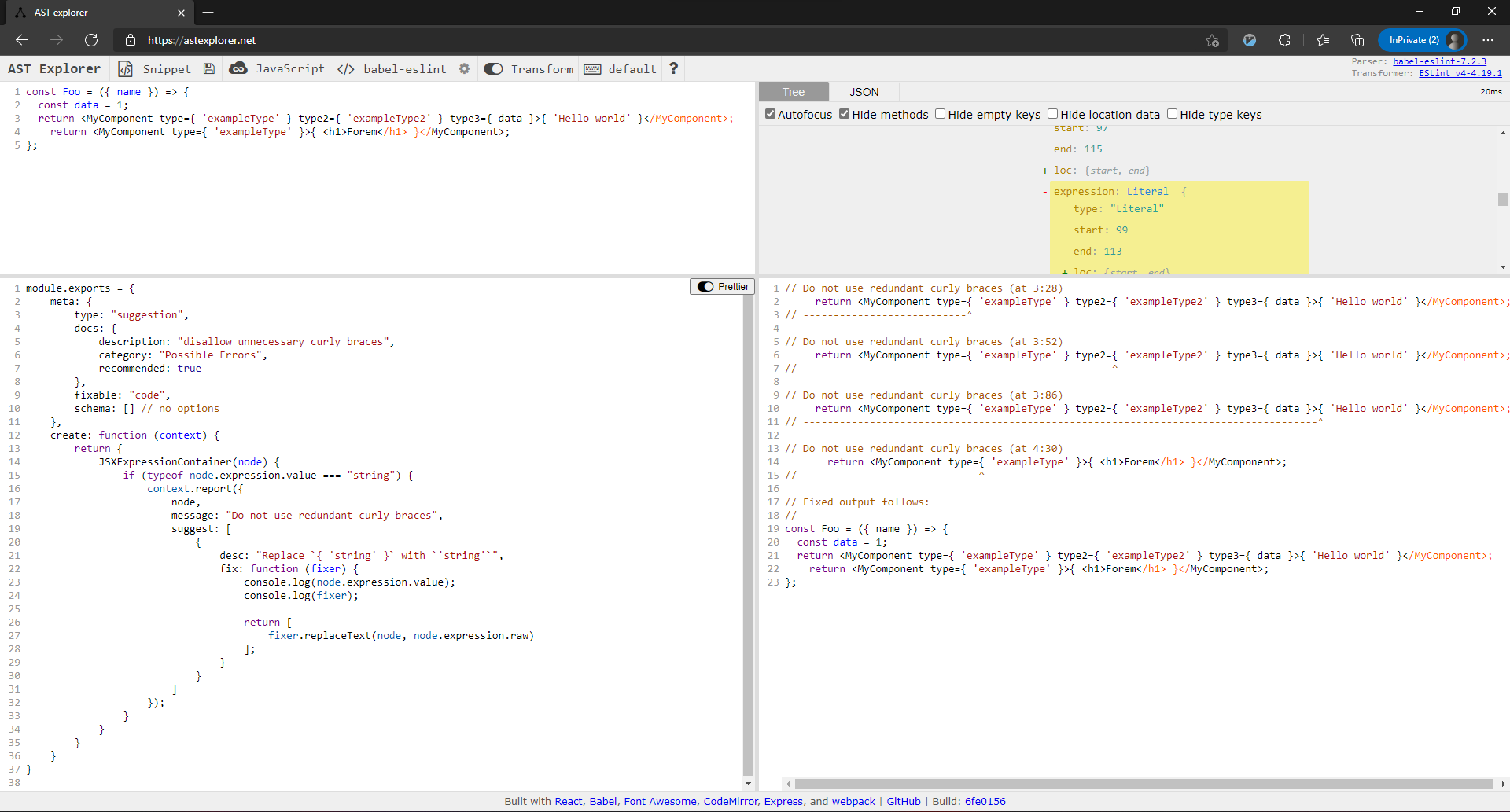 Add eslint rule for formatting redundant curly braces in jsx · Issue #12643 · forem/forem · GitHub