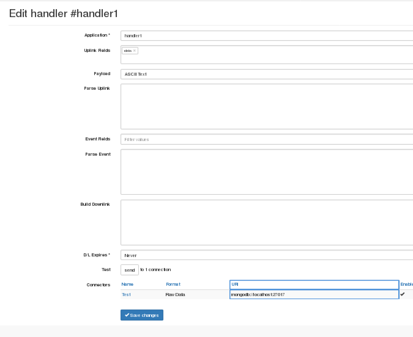 unable to post to MongoDB using Conenctor · Issue #431 · gotthardp/lorawan-server · GitHub