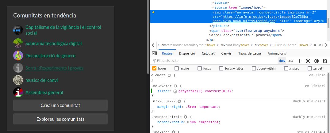 Improve style of community list · Issue #578 · LemmyNet/lemmy-ui · GitHub