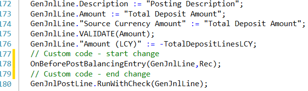 Missing events in Deposit-Post Codeunits · Issue #714 · microsoft/AL · GitHub