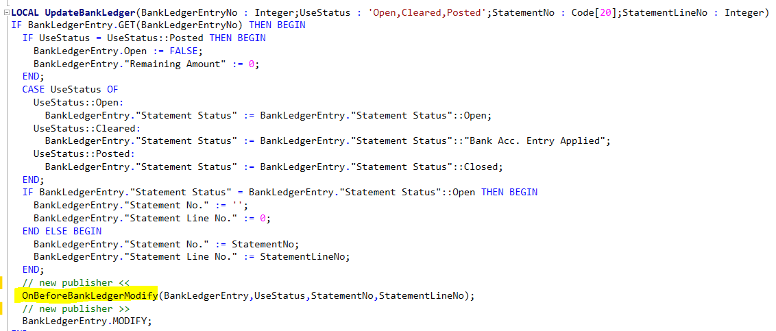 Event Request for Codeunit 10120 "Bank Rec.-Post" from NAVNA11.00 · Issue #1324 · microsoft/AL ...