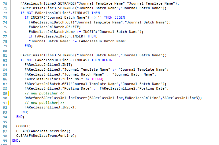 New event request for FA Reclass. Transfer codeunits · Issue #2213 ...