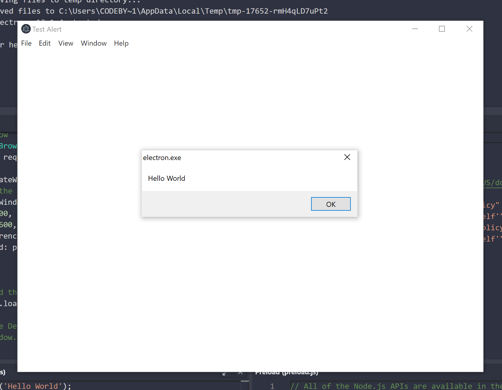 [Bug]: Window alert()/prompt() dialog titles corrupted · Issue #30223 ...