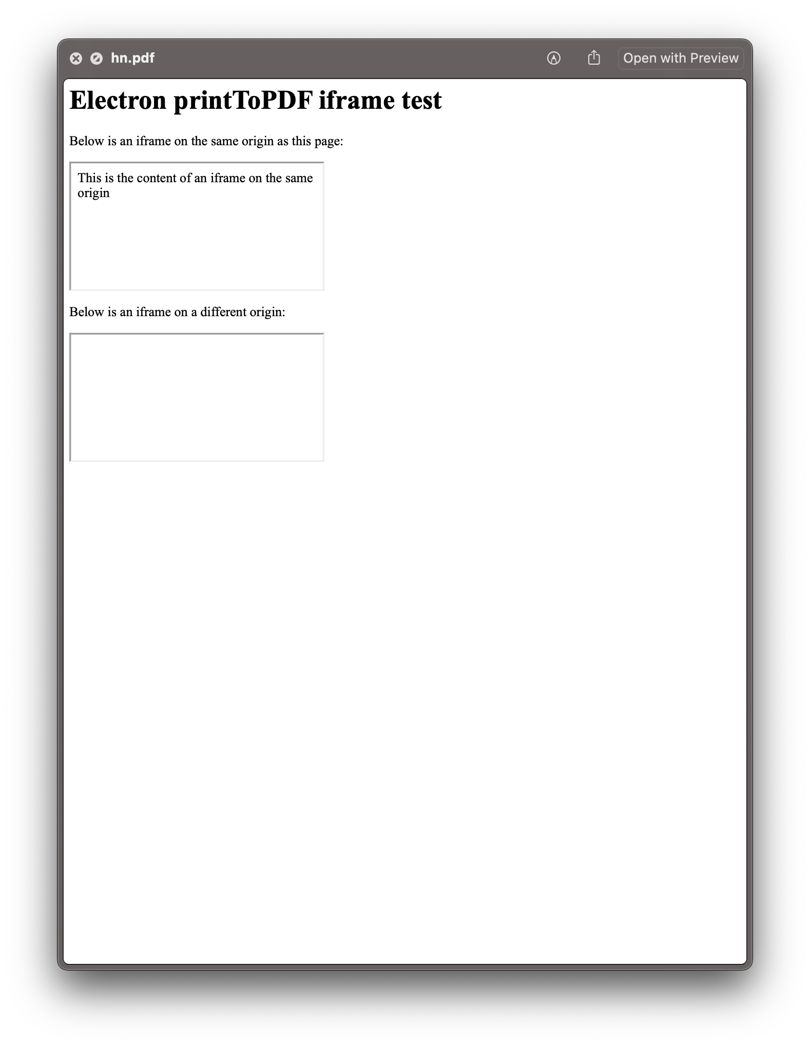 [Bug]: printToPDF has blank iframes from different origin · Issue #36588 · electron/electron ...