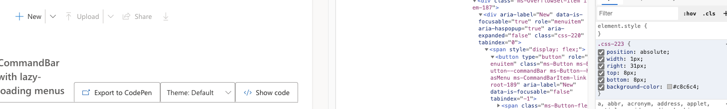 CommandBar: Split button divider does not meet contrast · Issue #16946 · microsoft/fluentui · GitHub
