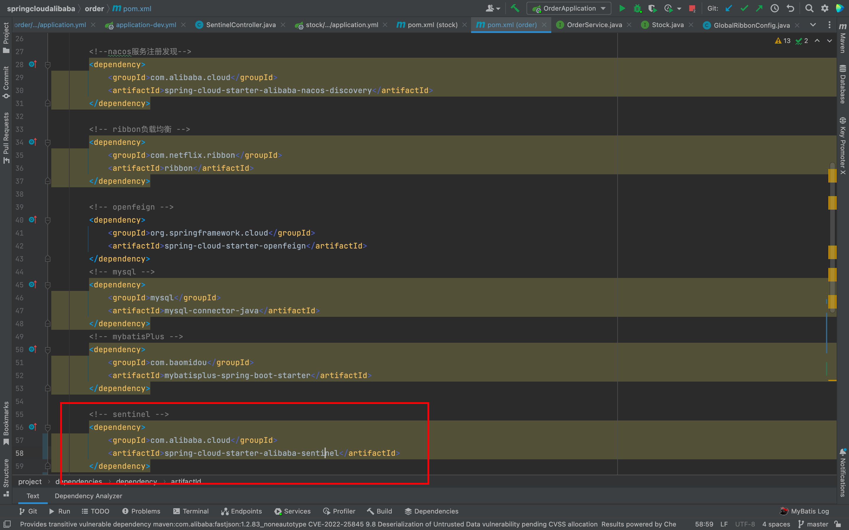 用命令启动服务可以被Sentinel发现，用yml配置就不行 · Issue #3053 · alibaba/Sentinel · GitHub