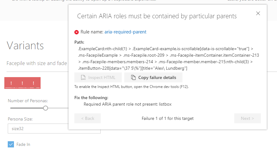 Keros error: Certain ARIA roles must be contained by particular parents in Facepile · Issue ...
