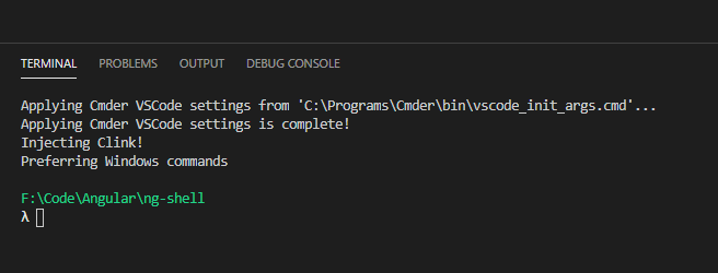 Log info shows up every time VS Code terminal is opened. · Issue #2415 · cmderdev/cmder · GitHub