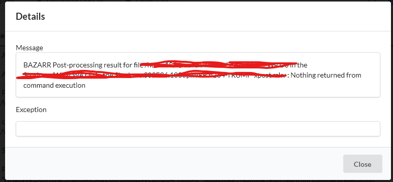 Post-Processing not saving output to System -> Logs · Issue #991 · morpheus65535/bazarr · GitHub