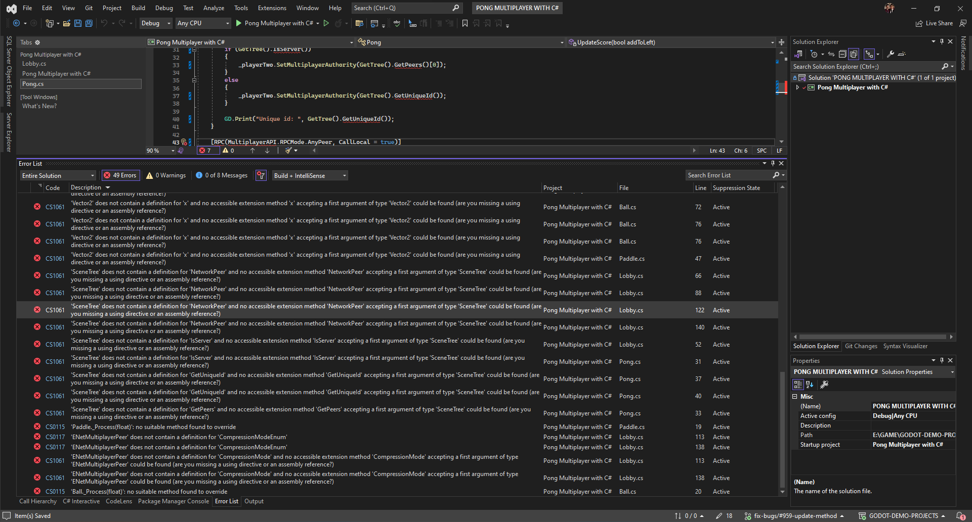 The Png Multiplayer With C Demo Is Borked · Issue 964 · Godotenginegodot Demo Projects · Github