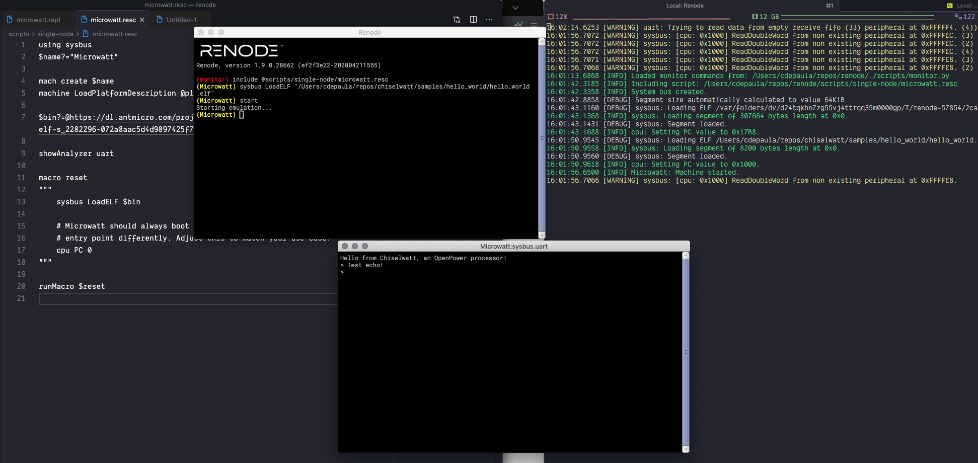 Support ppc64le architecture thru microwatt/chiselwatt or Renode · Issue #3474 · platformio ...