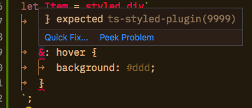 `ts-styled-plugin` error on valid referred component template literal curly brace · Issue #117 ...