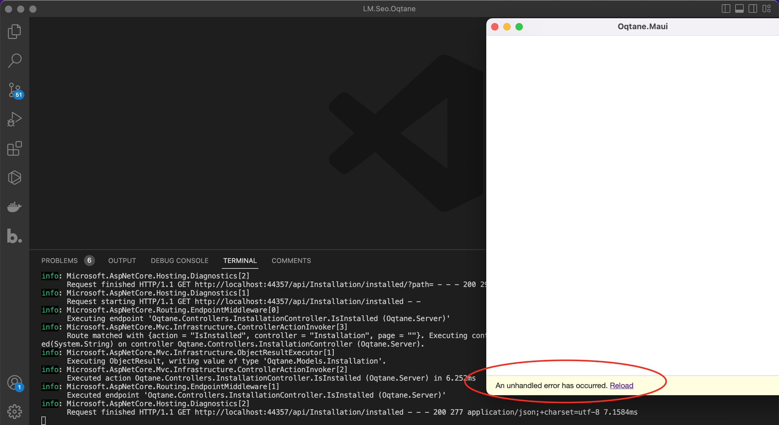 Run Maui faild loading · Issue #2456 · oqtane/oqtane.framework · GitHub