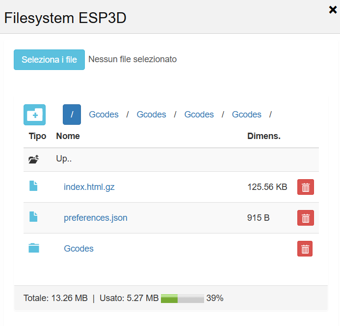 [BUG] Filesystem looks empty after failing to upload a gcode file · Issue #82 · luc-github/ESP3D ...