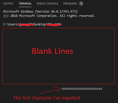 Noised blank lines in terminal · Issue #92621 · microsoft/vscode · GitHub