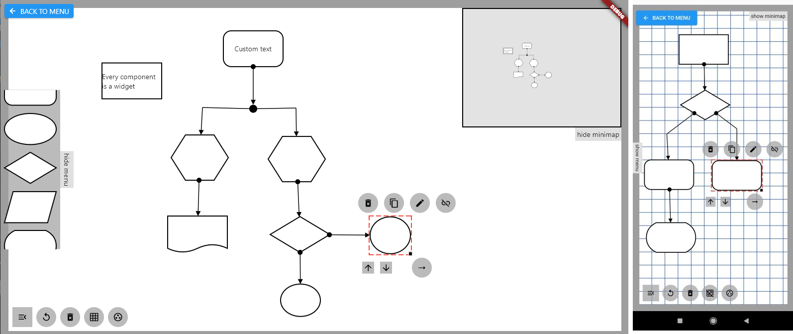 Diagram editor Flutter Package