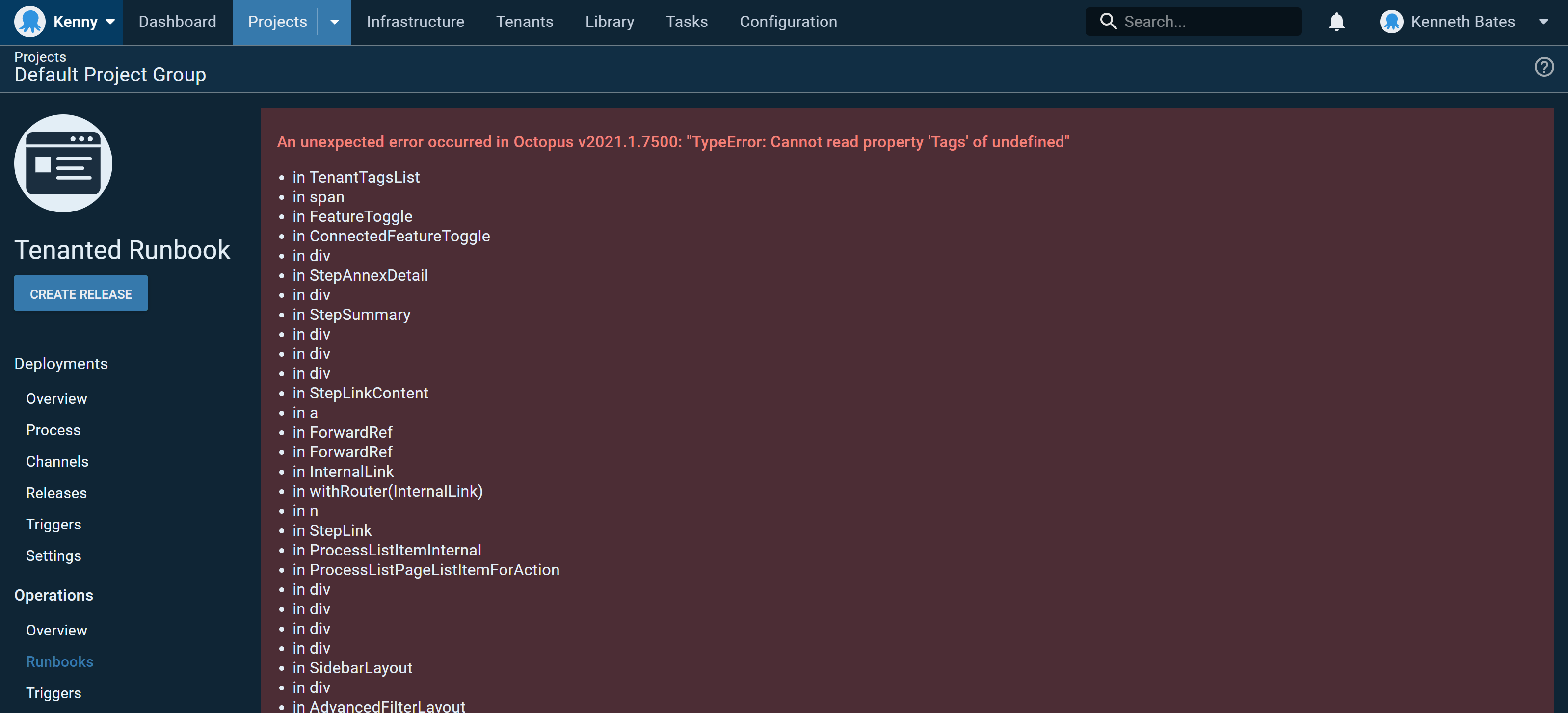 Tenant tag scoping on runbook process step is not removed when deleting tenant tag, leading to ...