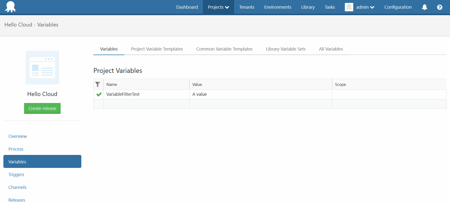 Project variable filter hides some variables · Issue #3795 · OctopusDeploy/Issues · GitHub