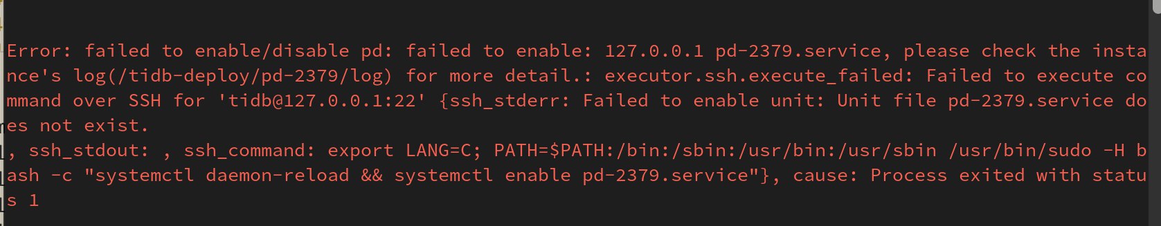failed to deploy on fedora 36 · Issue #2065 · pingcap/tiup · GitHub