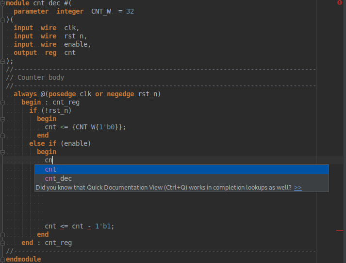 ctrl+space strange behavior · Issue #9 · EdaphicStudio/SystemVerilog · GitHub