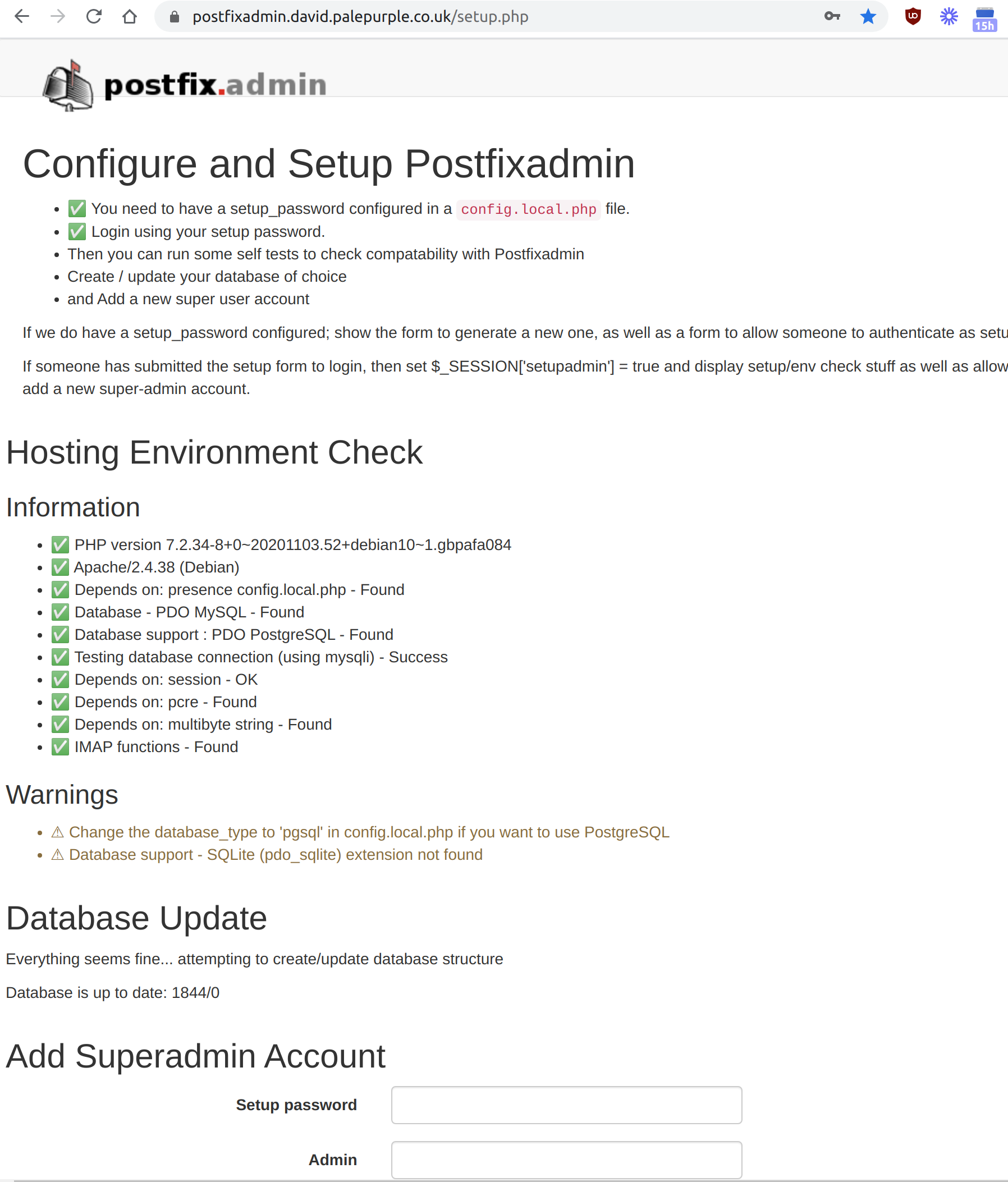 [BUG] Excessive information disclosure at setup.php · Issue #402 · postfixadmin/postfixadmin ...