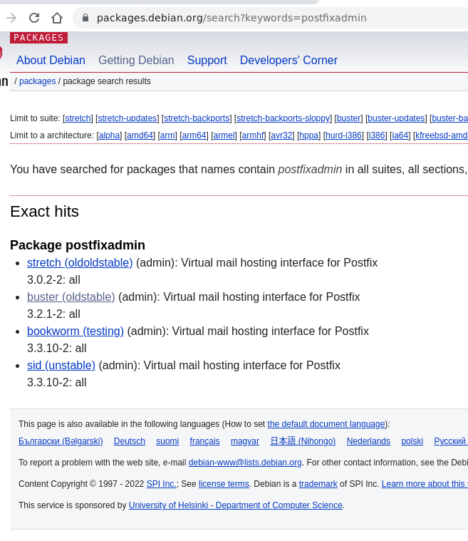 Providing a debian repository for postfixadmin 3.3.11 · postfixadmin postfixadmin · Discussion ...