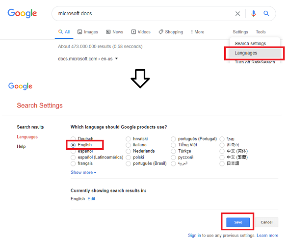 Enable permanent selection for preferred language · Issue #462 · MicrosoftDocs/feedback · GitHub