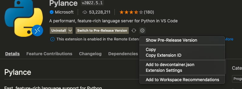 Cannot install Pylance 2021.1.3 in a Docker container with "Remote ...