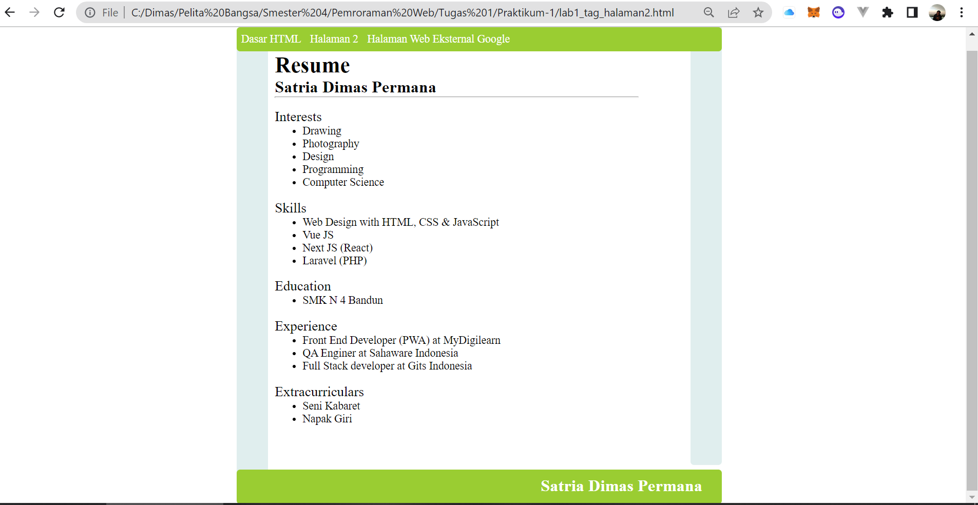 GitHub - satriadimas/Lab1Web