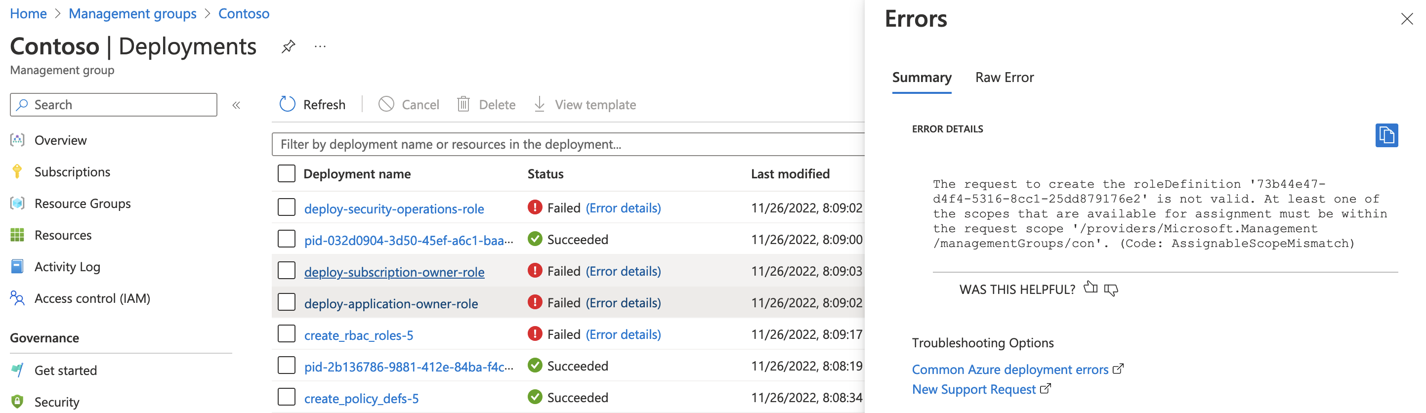 🪲 Bug Report - Deploy Custom Policy Definitions fails with "The policy set definition 'Deploy ...