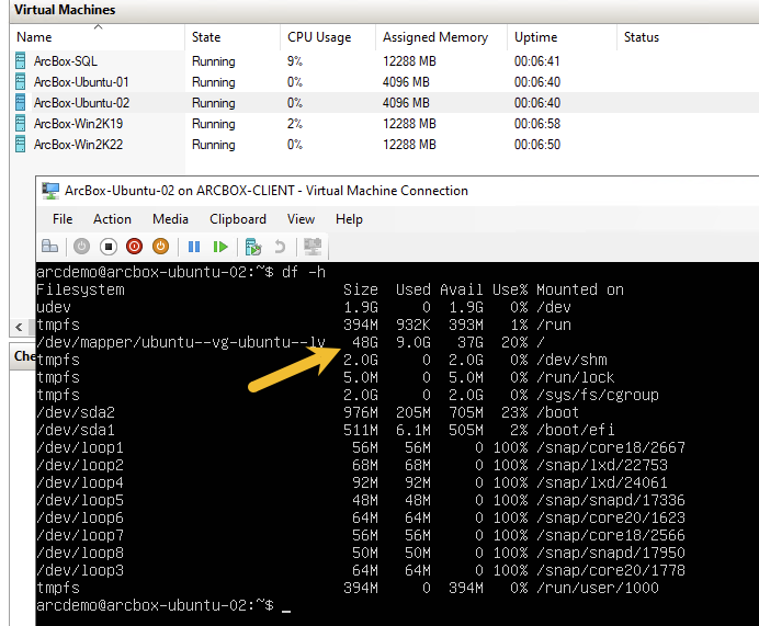 Ubuntu VMs offline due to full disks · Issue #1601 · microsoft/azure_arc · GitHub