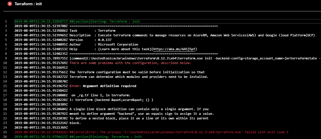 Terraform extension: State not stored to Azure storage account · Issue #664 · microsoft/azure ...