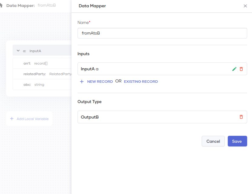 [Data Mapper] Add an edit option for output type in config panel · Issue #381 · wso2/ballerina ...