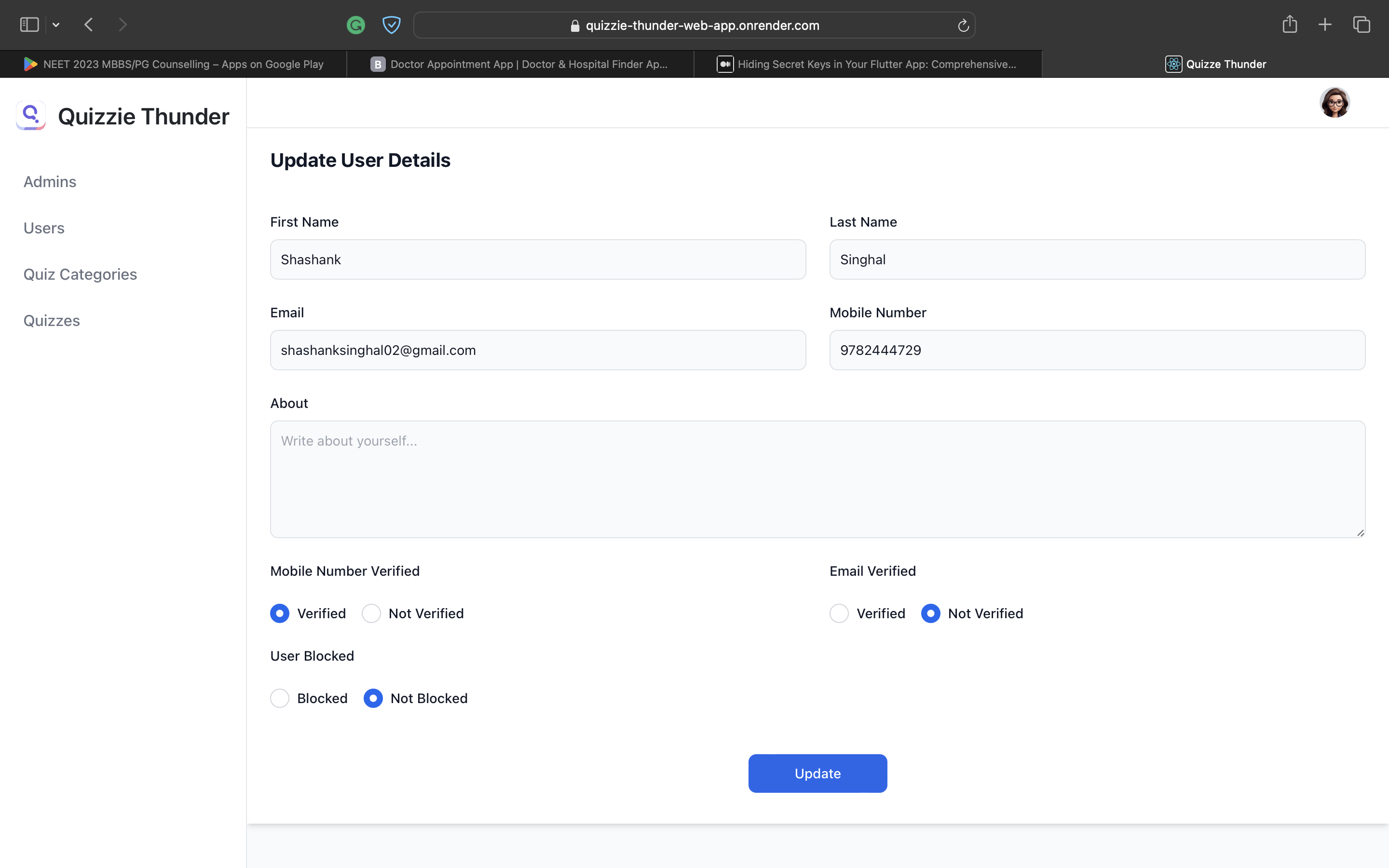 GitHub - Shashank02051997/QuizzieThunder-ReactJs: Quizzie Thunder ...