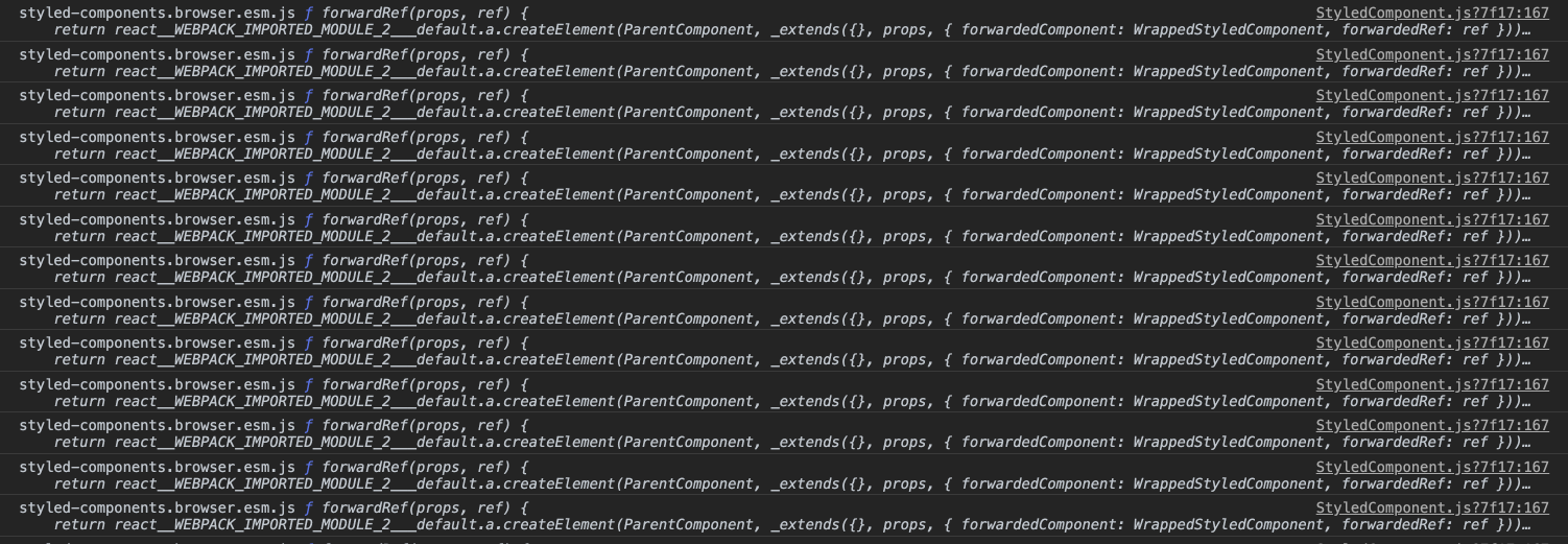 Bug dist/styled-components.browser.esm.js:2153 console.log (spam in console) · Issue #2929 ...