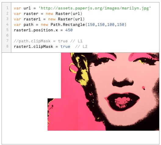 [Bug]: raster clip works weirdly in online editors · Issue #1845 · paperjs/paper.js · GitHub