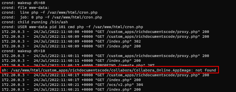richdocumentscode not working on Docker · Issue #192 · CollaboraOnline/richdocumentscode · GitHub