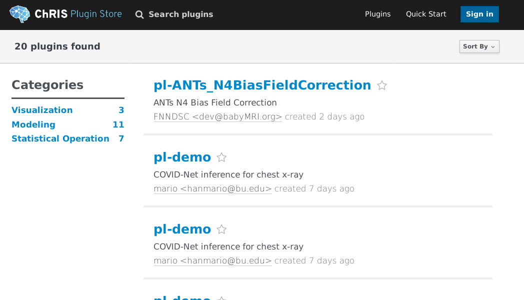 List plugins by category · Issue #137 · FNNDSC/ChRIS_store_ui · GitHub