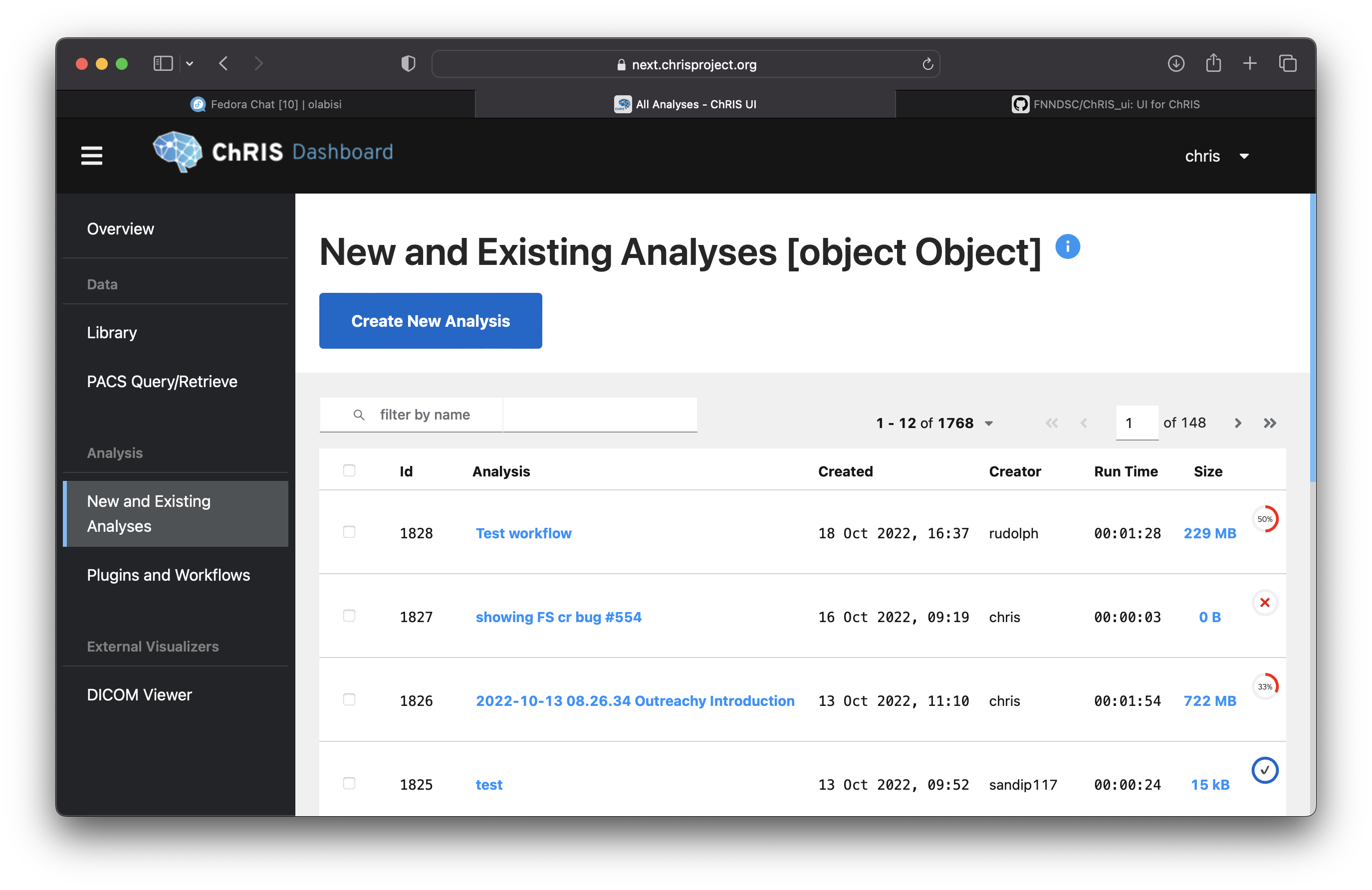 Number Of Feeds In Header Displayed As [object Object] · Issue 713 · Fnndsc Chris Ui · Github
